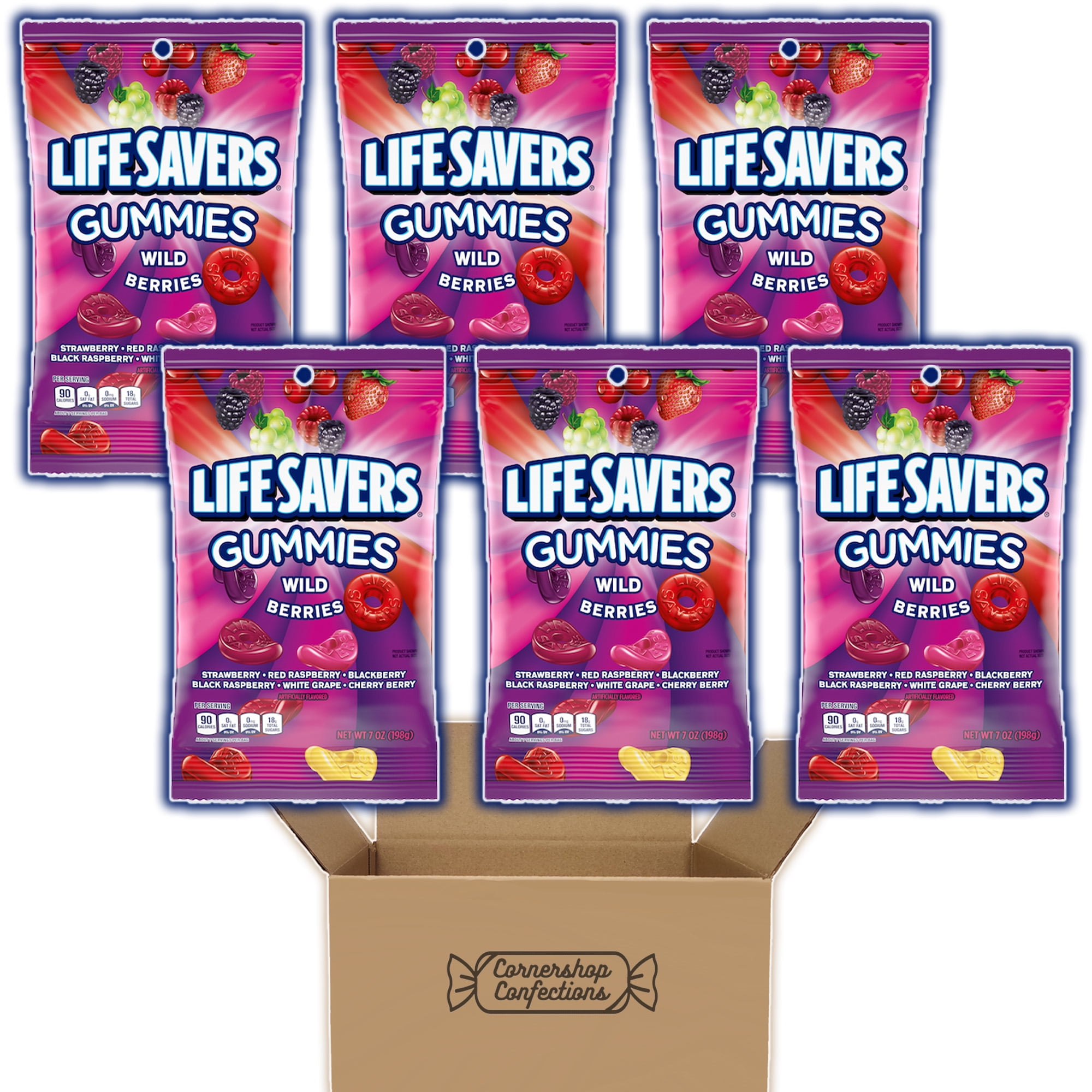 Lifesavers Gummies Wild Berries Lovers Bulk Pack - 6 Bags of Lifesavers ...