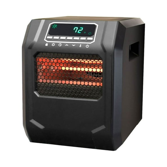 Lifesmart 4 Element 1500W Infrared Quartz Space Heater with Remote ...
