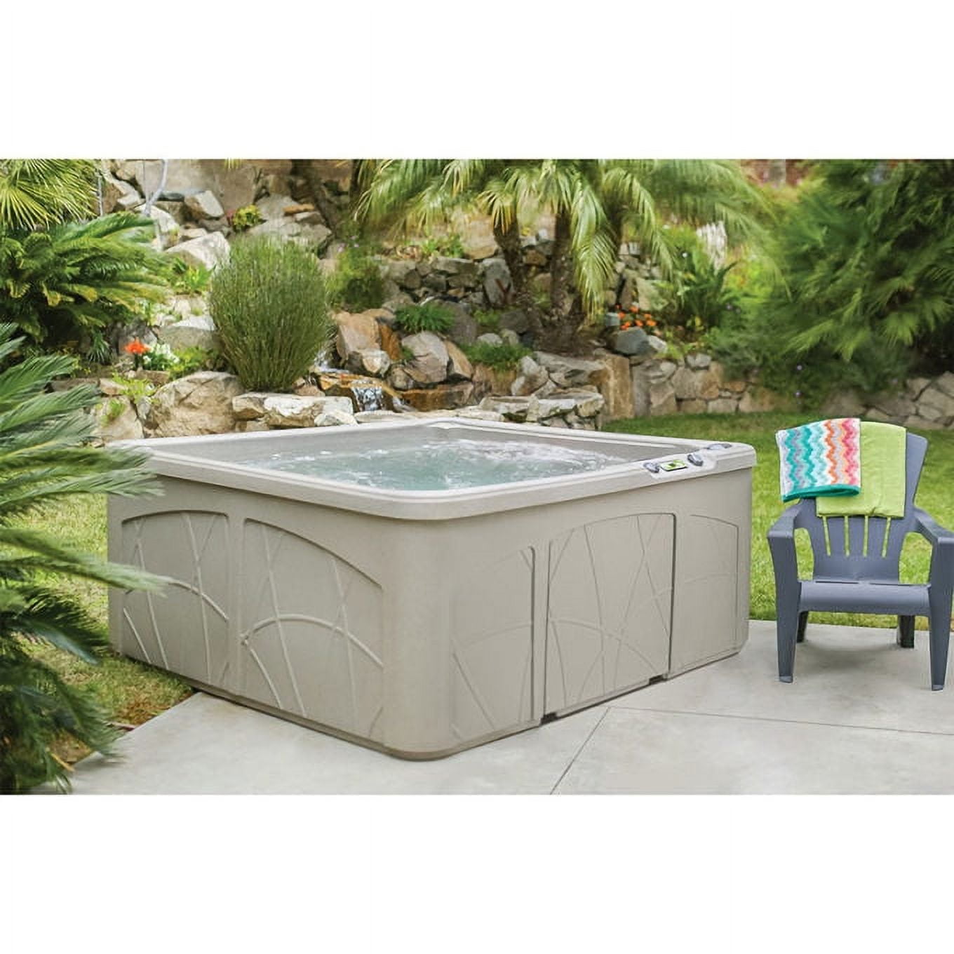 ALEKO PEWSHTUB Pine Hot Tub and Ice Bath 4-5 Person with Wood-Fired ...