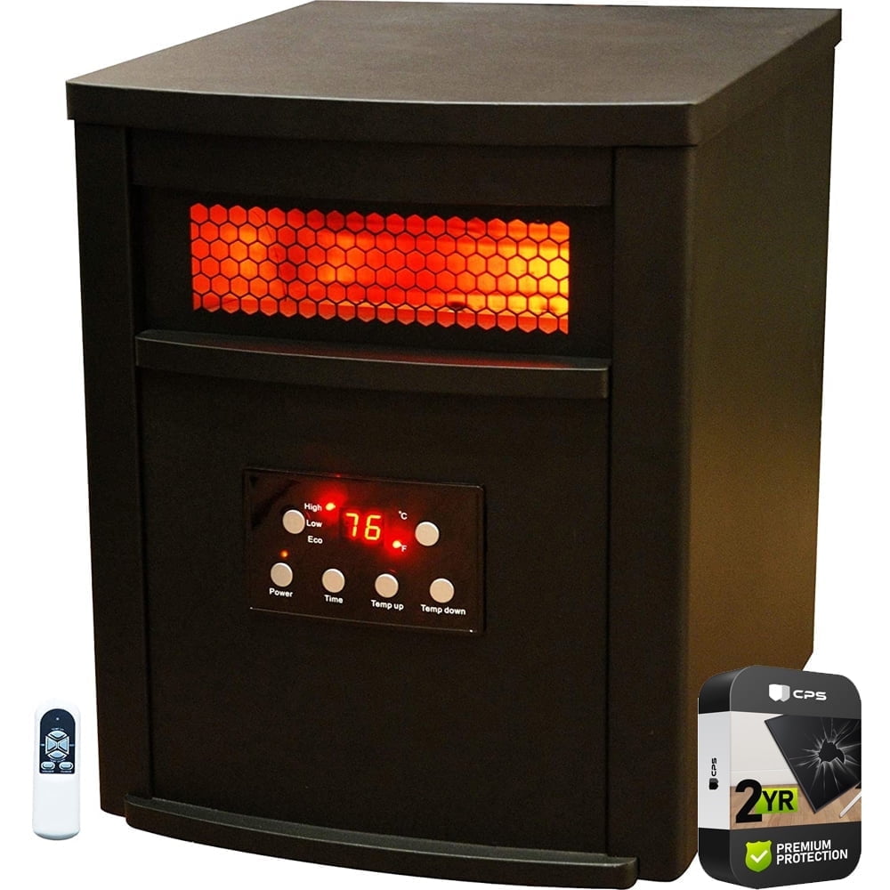 Lifesmart HT1012R 6-Element Infrared Heater Steel Cabinet Bundle with 2 ...