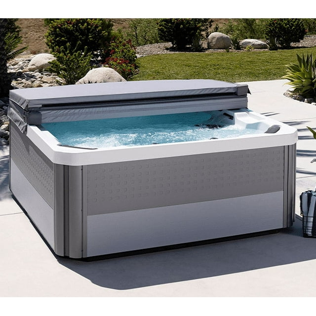 Lifesmart Palmetto NL 7 Person Square Hot Tub Spa w/72 Jets, Locking ...