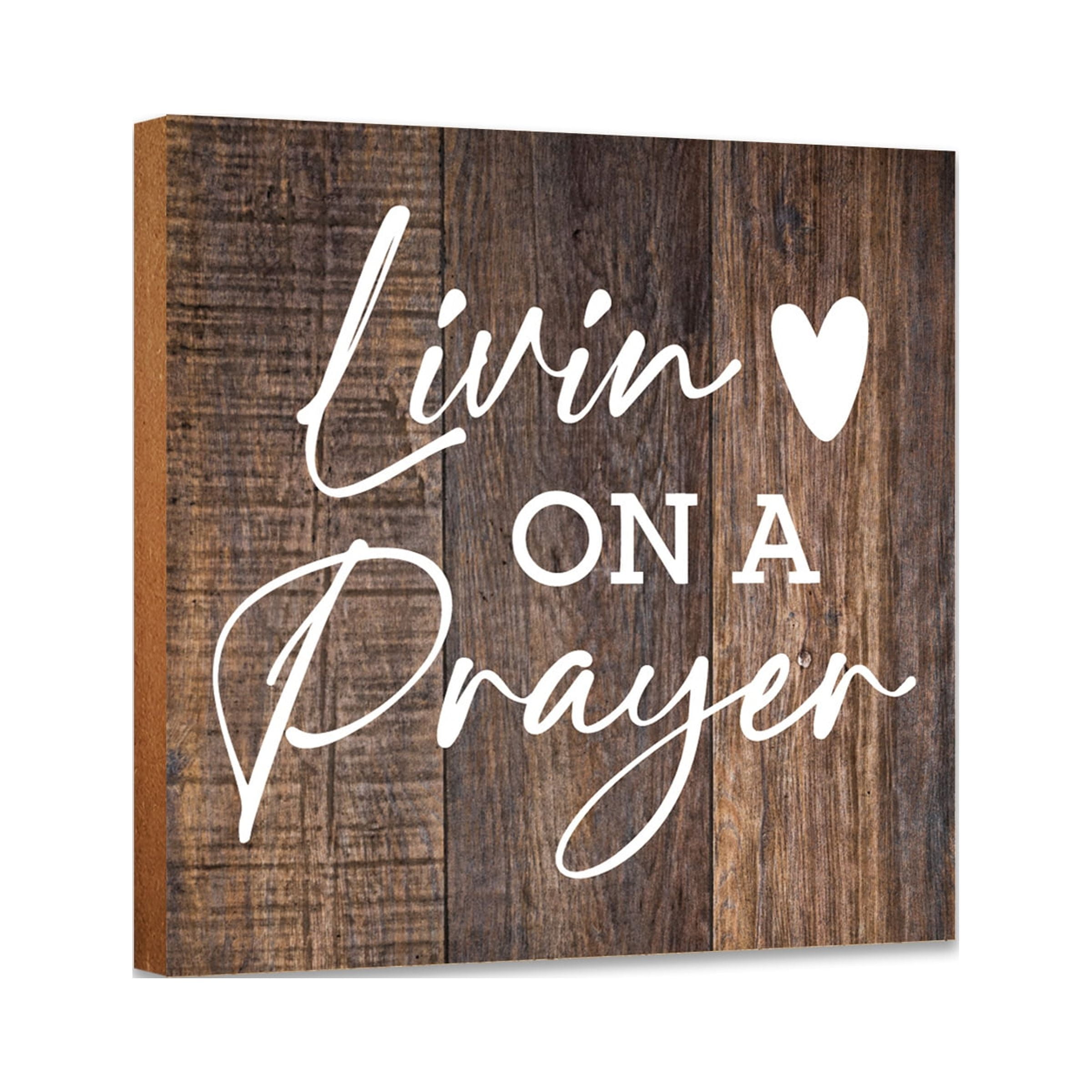 Lifesong Milestones Rustic Christian Signs for Tabletop & Shelf Décor ...