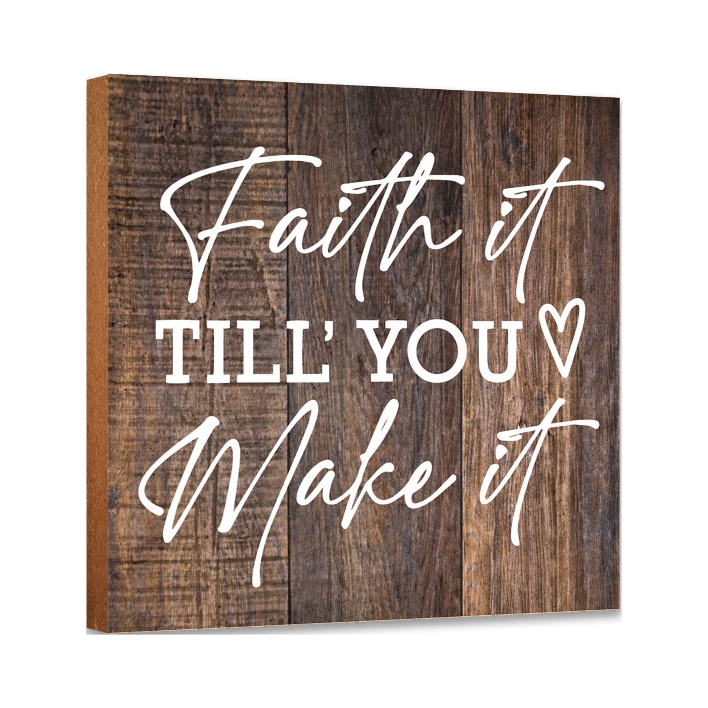 Lifesong Milestones Rustic Christian Signs for Tabletop & Shelf Décor ...