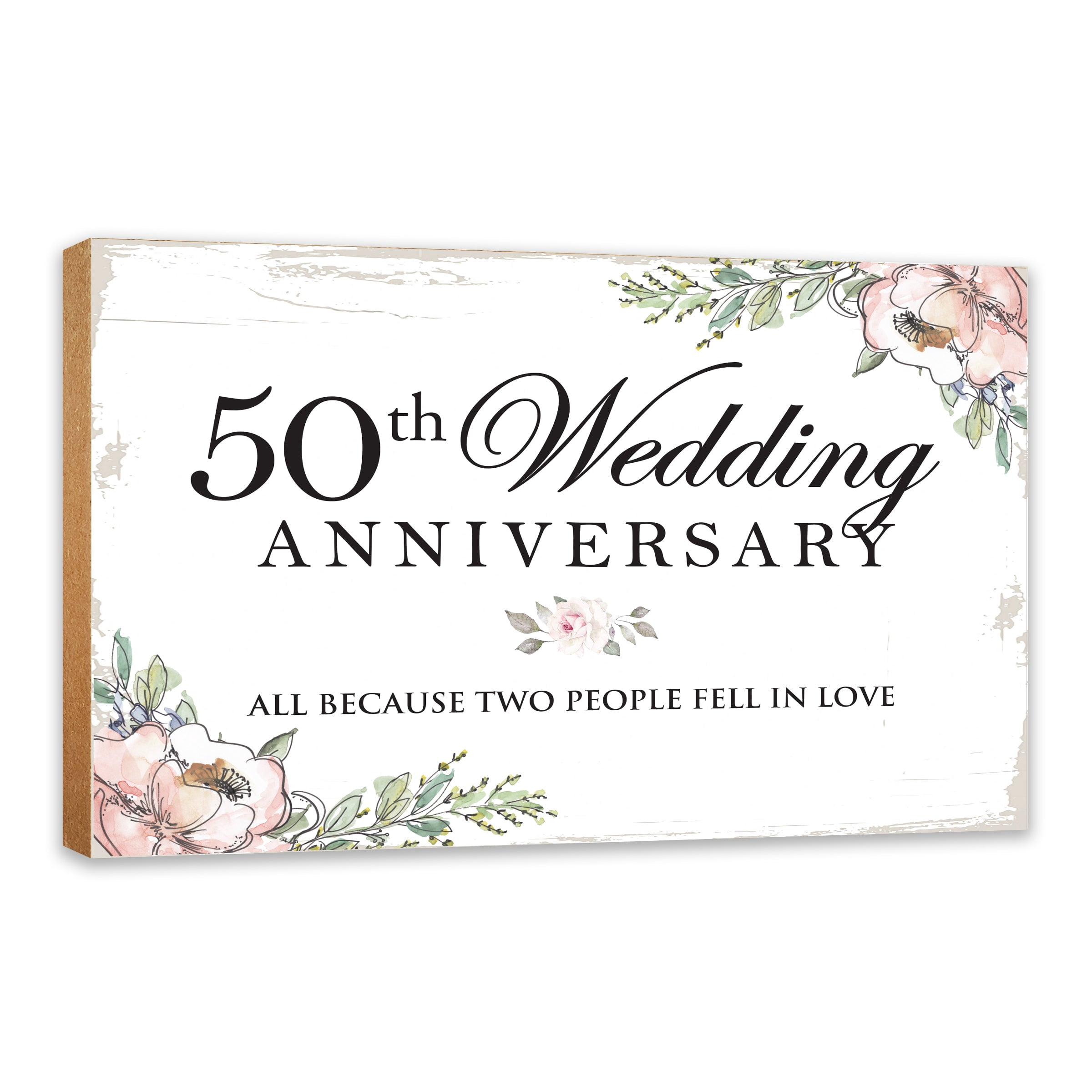 Lifesong Milestones Rustic Tabletop Signs Decor Anniversary Gifts for ...
