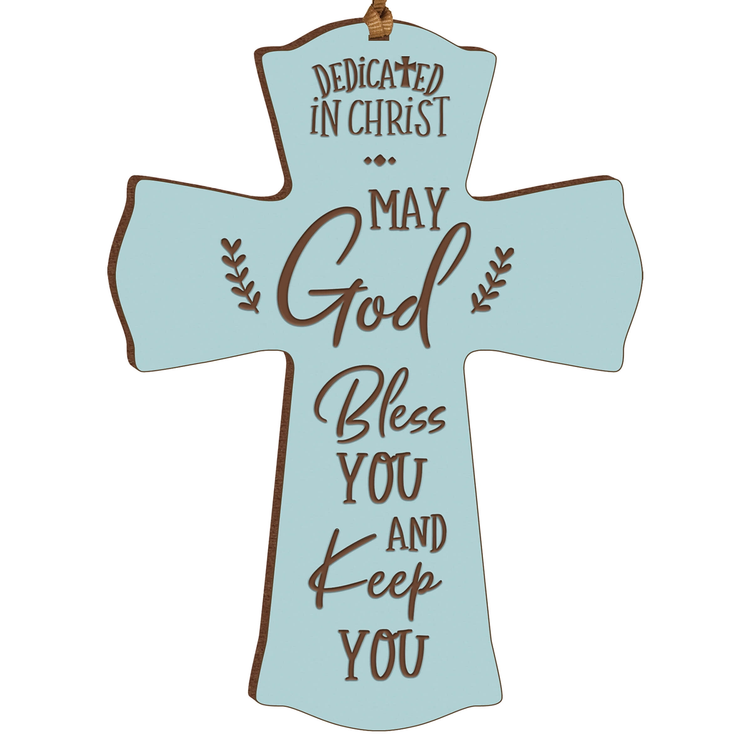 Lifesong Milestones Wood Hanging Blue Mini Cross for Christian Home ...