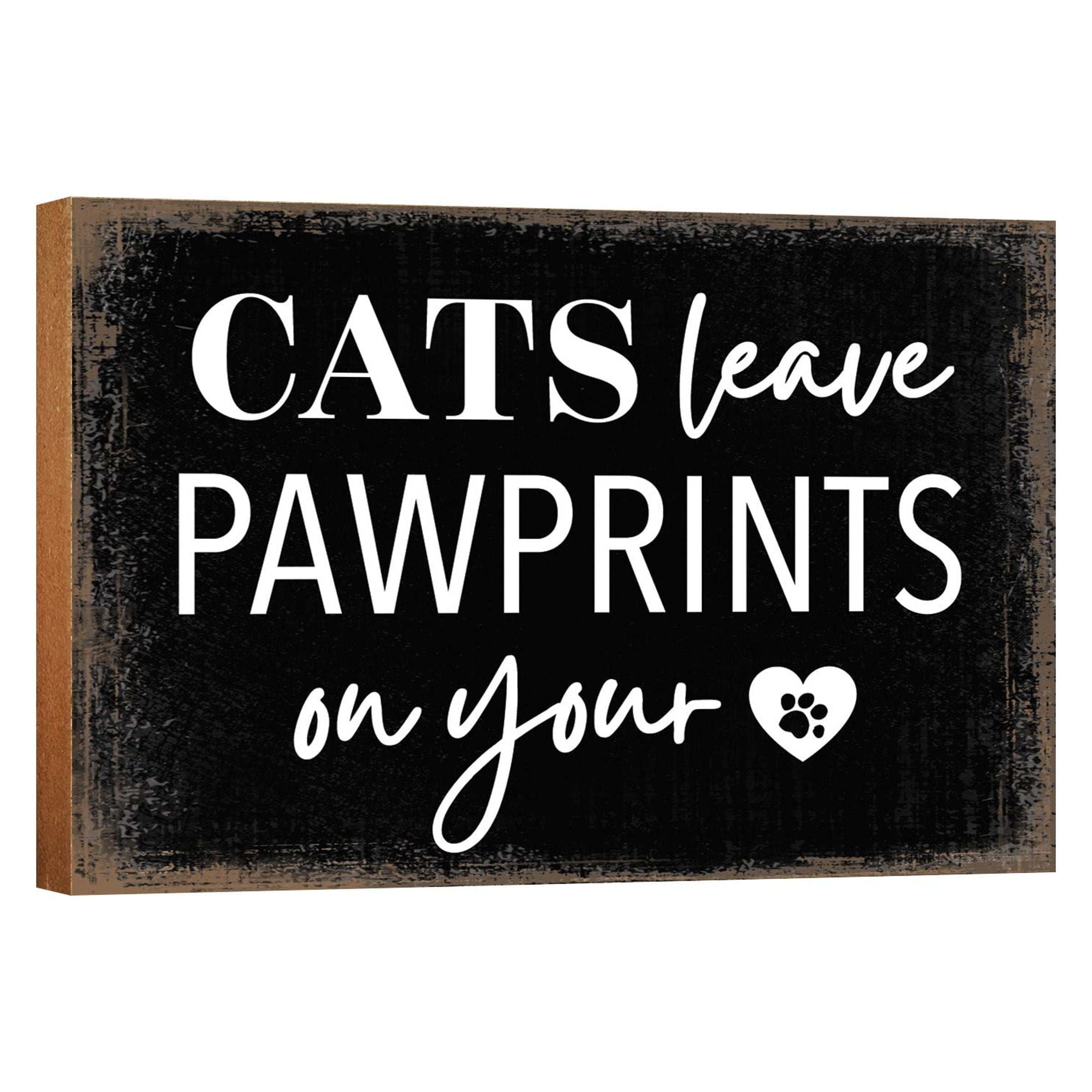 Lifesong Milestones Wooden Cat Sign for Tabletop Decor Gift for Cat ...