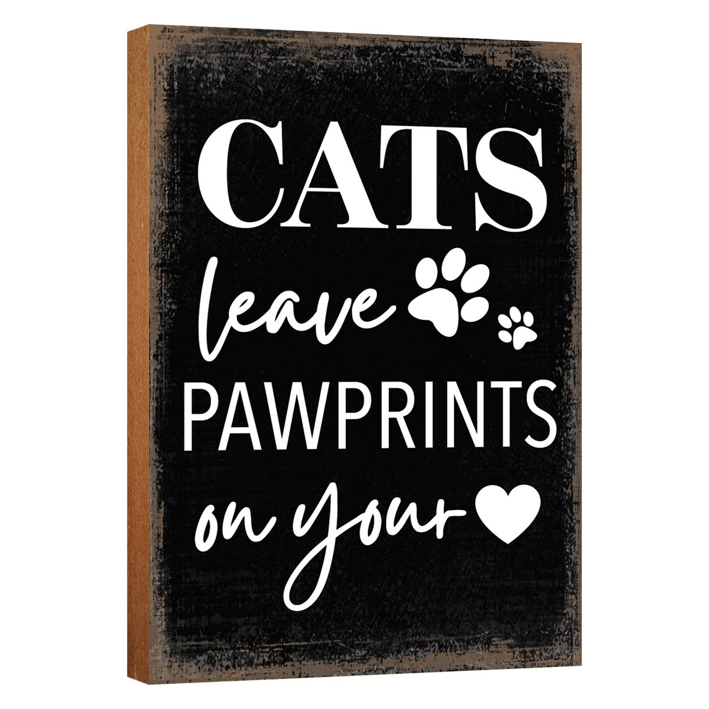 Lifesong Milestones Wooden Cat Sign for Tabletop Decor Gift for Dog ...