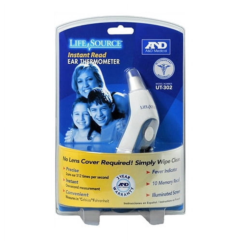 Lifesource Ut-302 Instant-Read Digital Ear Thermometer - 1 Ea, 6 Pack - Walmart.com