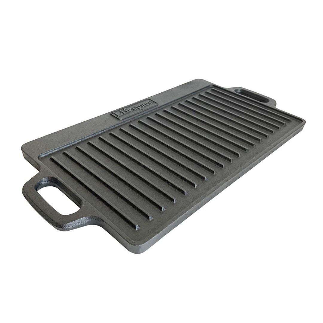 Lifespace Cast Iron Reversible Griddle Plate Pan - Walmart.com