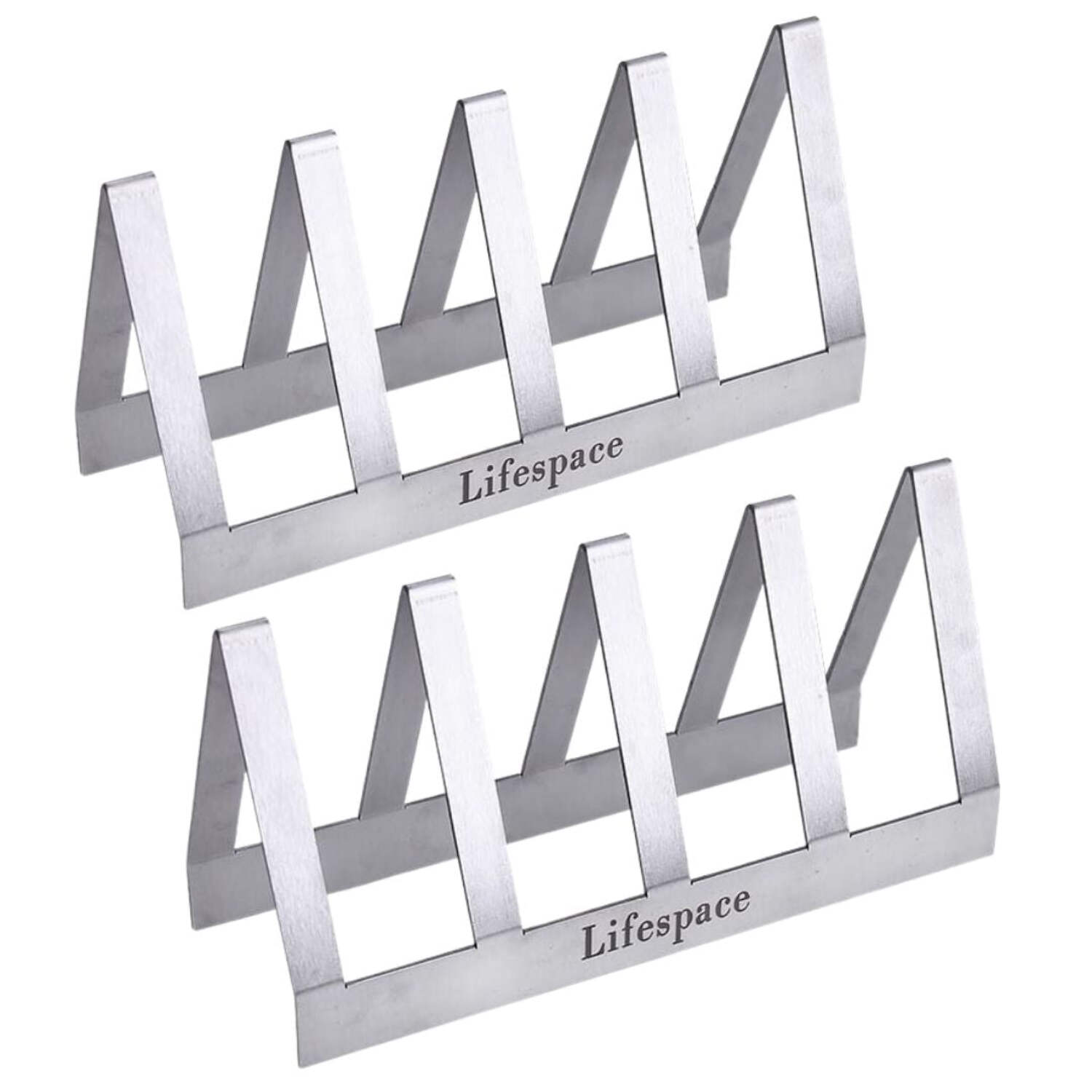Lifespace Premium Stainless Steel T-Bone / Chop Rack - 4 Slot - 2 pack ...