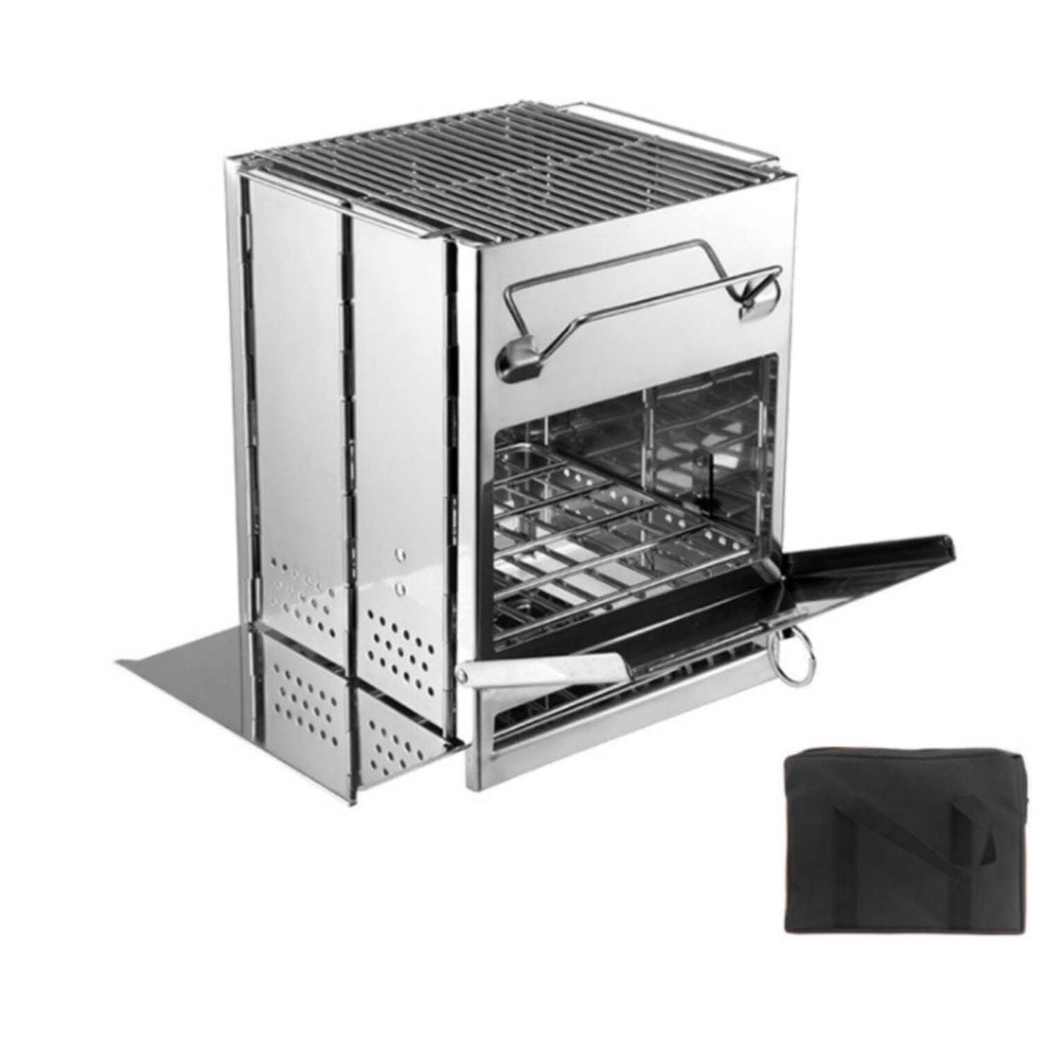 Lifespace Stainless Steel Backpacking Survival Cook Stove, Collapsible ...