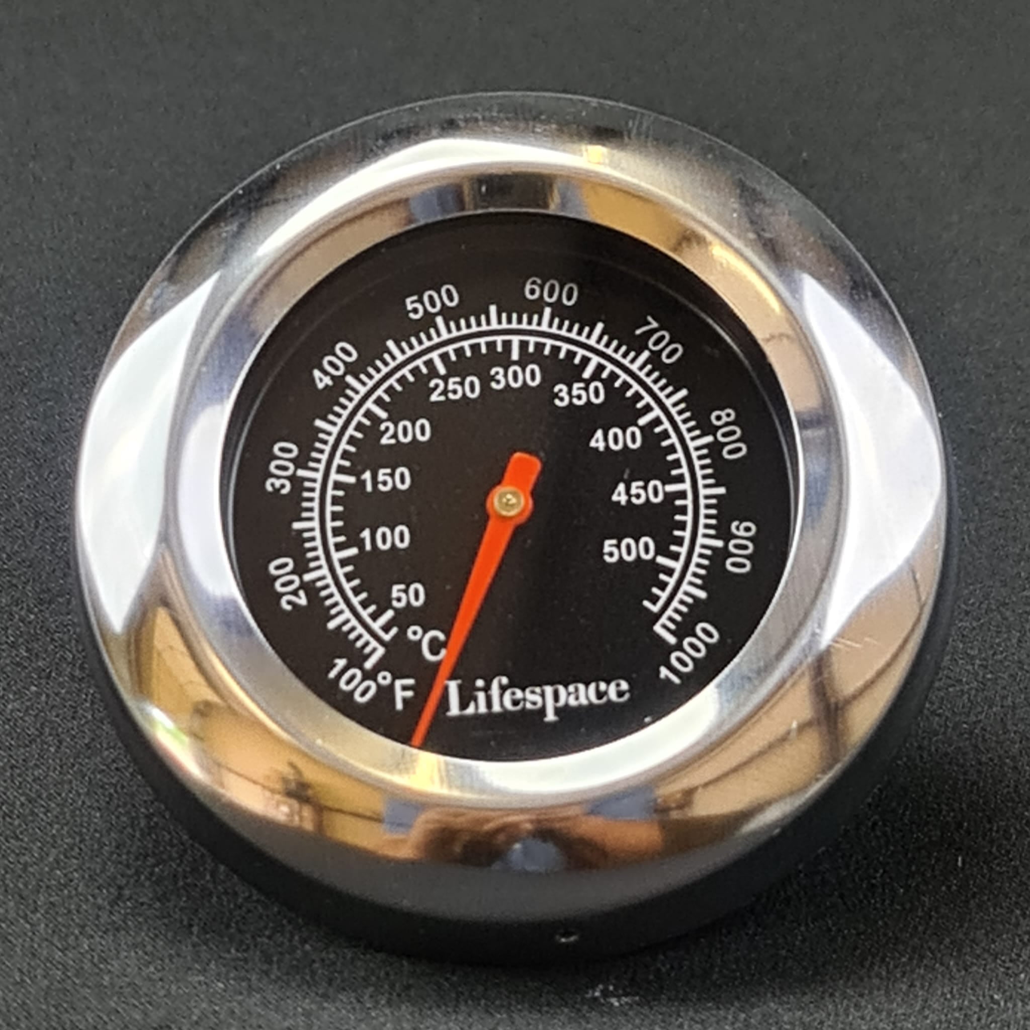 Lifespace Universal Replacement Grill / Smoker Thermometer - Black Face ...