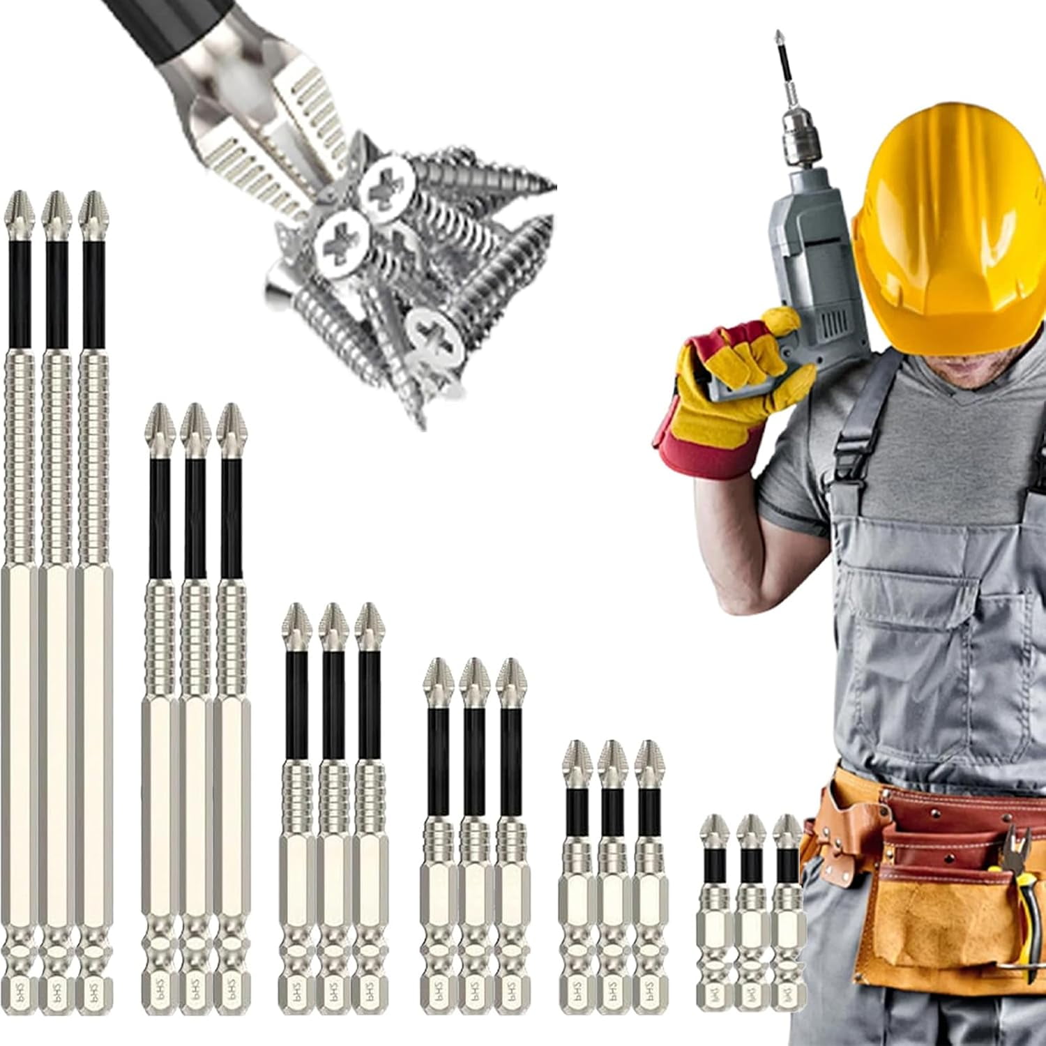 Lifesparking Drill Bits, 2025 Upgraded High Magnetic Screwdriver Drill ...