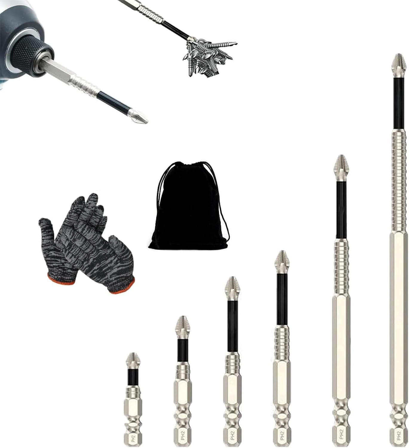 Lifesparking Drill Bits, Cummul Magnadriver Pro Set, High-Magnetic ...