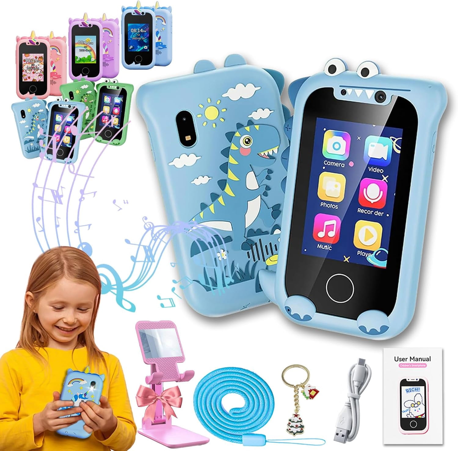 Lifesparking Kids Phone, Touchscreen HD Kids Educational Smartphone Toy ...