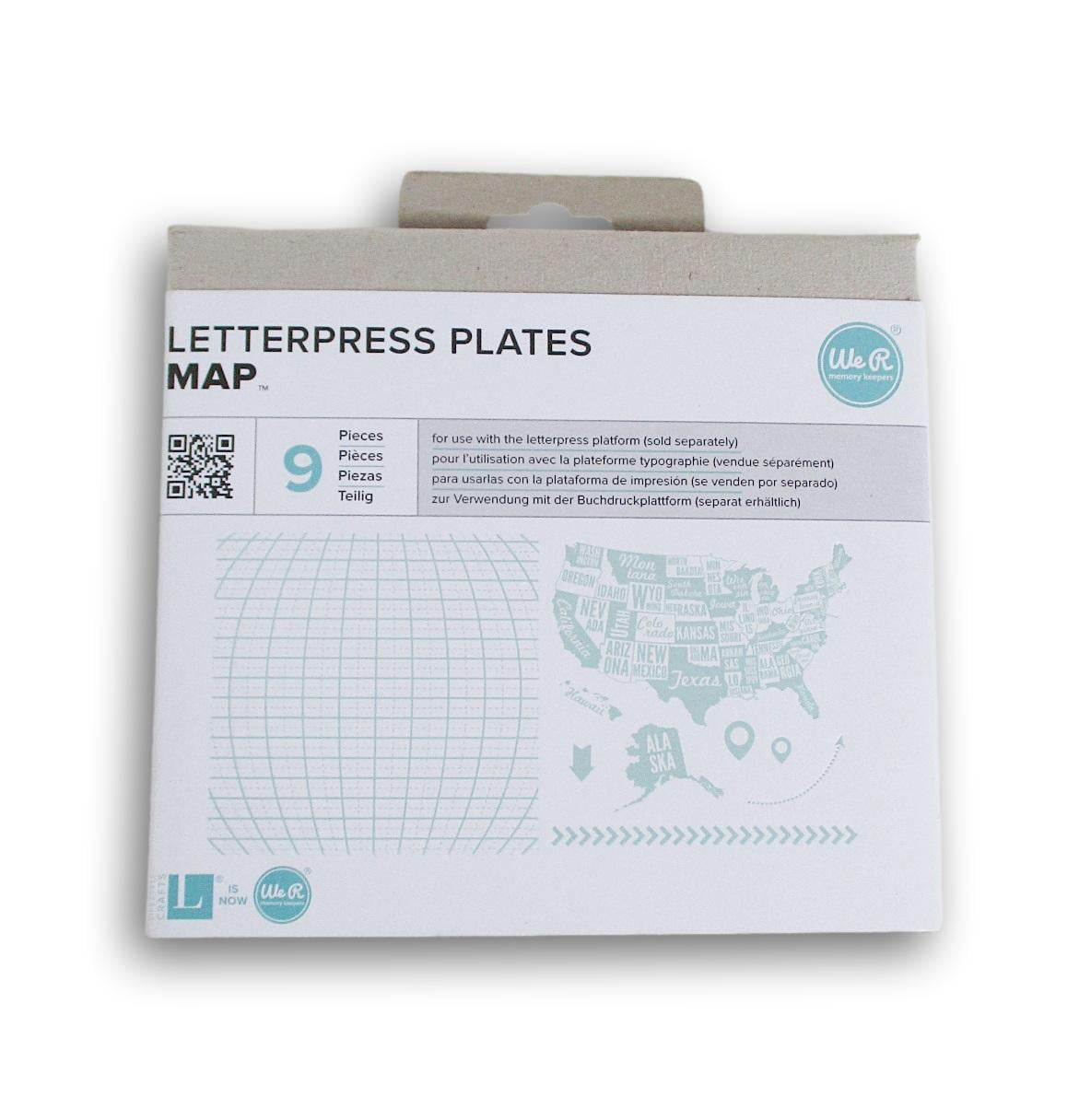 Lifestyle Letterpress Plates, Map - Walmart.com