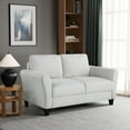 Lifestyle Solutions Alexa Loveseat with Rolled Arms, Oyster Fabric ...