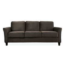 Lifestyle Solutions Taryn Traditional Sofa with Curved Arms, Black ...