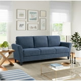 Lifestyle Solutions Alexa Sofa with Rolled Arms, Blue Fabric - Walmart.com