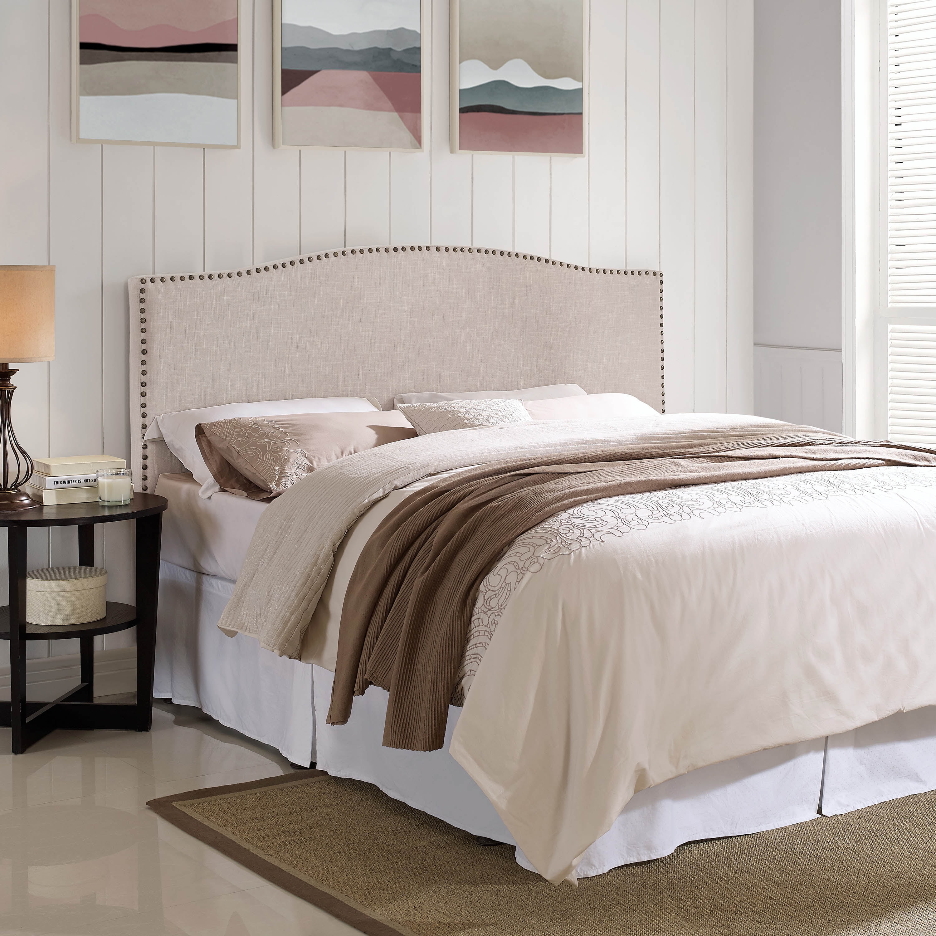 Lifestyle Solutions Classic Wellington Upholstered Full Size Headboard ...