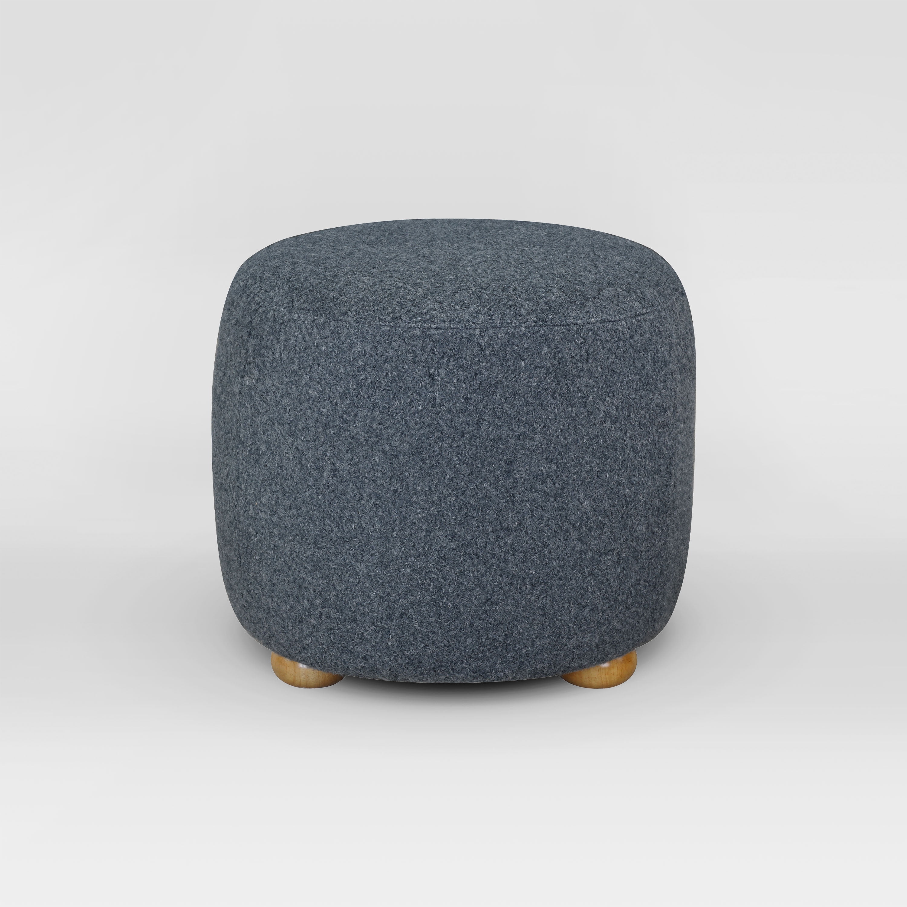 Lifestyle Solutions Genoa Round Ottoman, Blue Fabric - Walmart.com