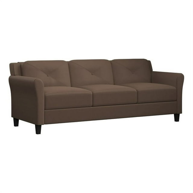 Lifestyle Solutions Harvard Sofa in Brown Microfiber Upholstery ...