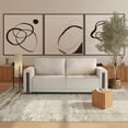 Studio Living Rivers Modern Sofa with Storage and Power, Beige Woven ...