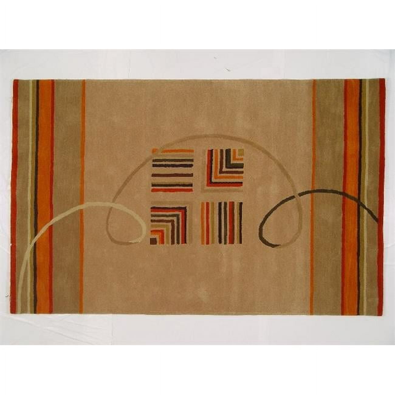 Lifestyles LS-RJ12 5 x 8 ft. Kavera 100 Percent Long Fiber Wool Hand ...