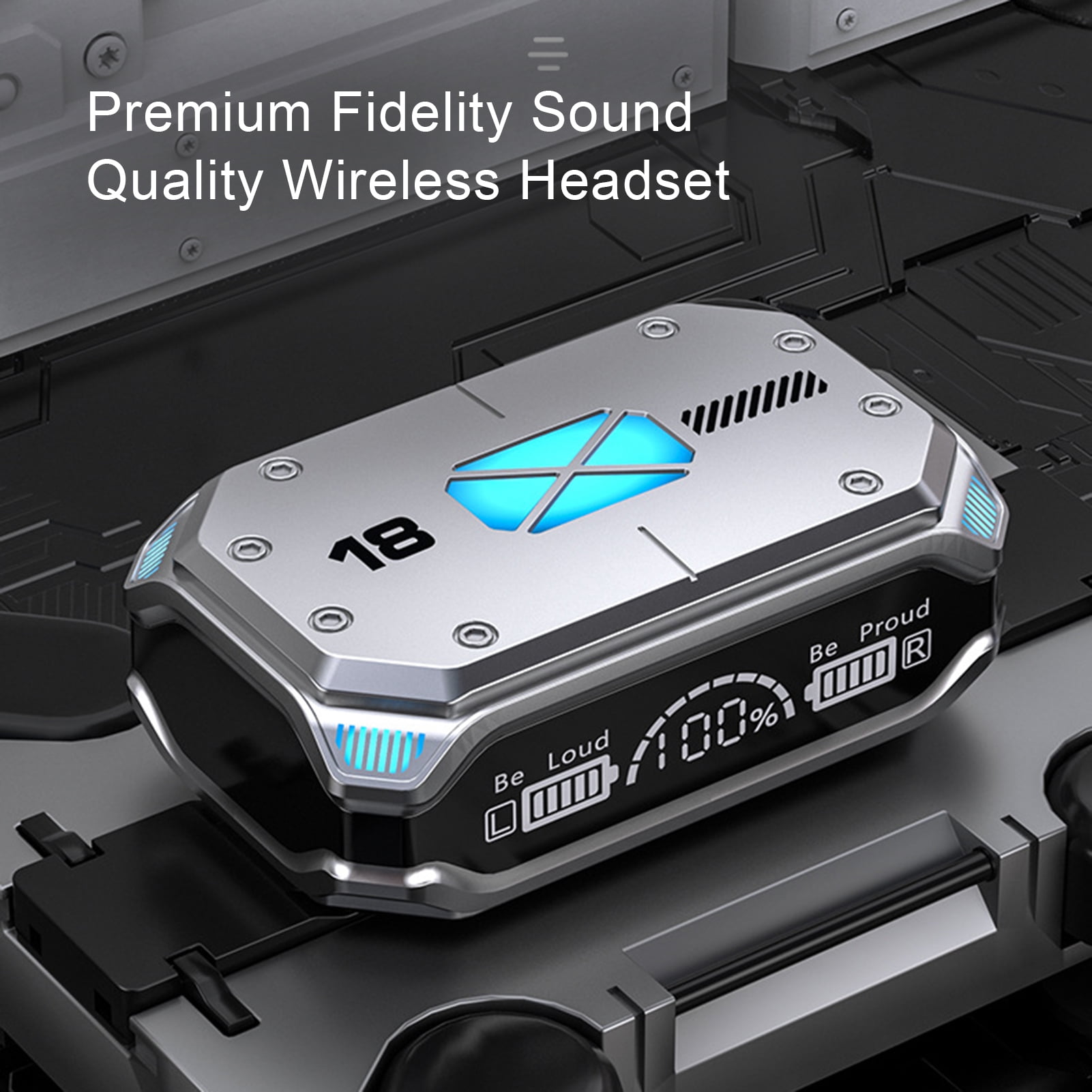 Lifetechs 1 Set Wireless Headphone Bluetooth-compatible 5.2 Stereo Surround LED Digital Display ...