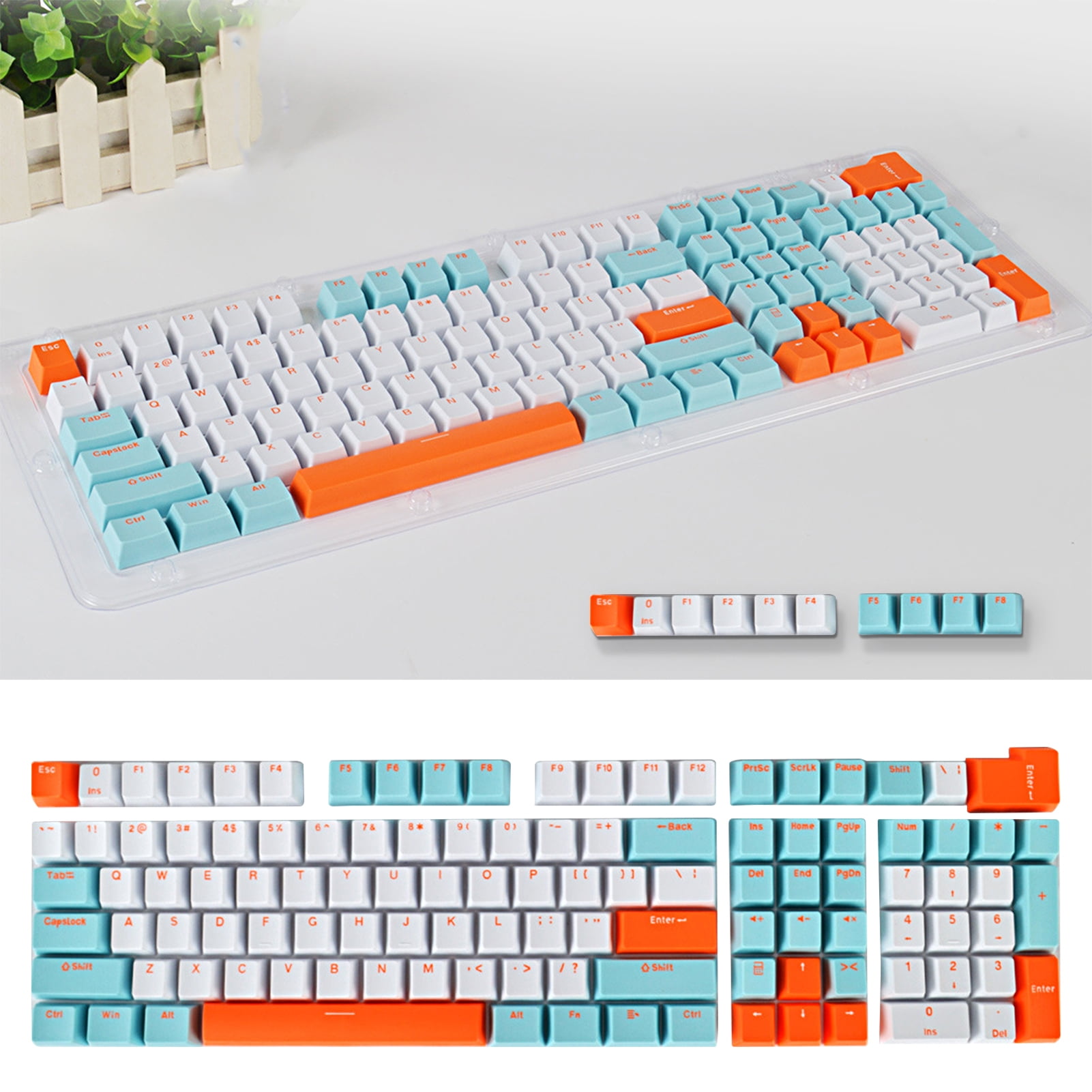 Lifetechs 113Pcs Keyboard Key Caps 3 Color-Block Opaque PBT Material ...
