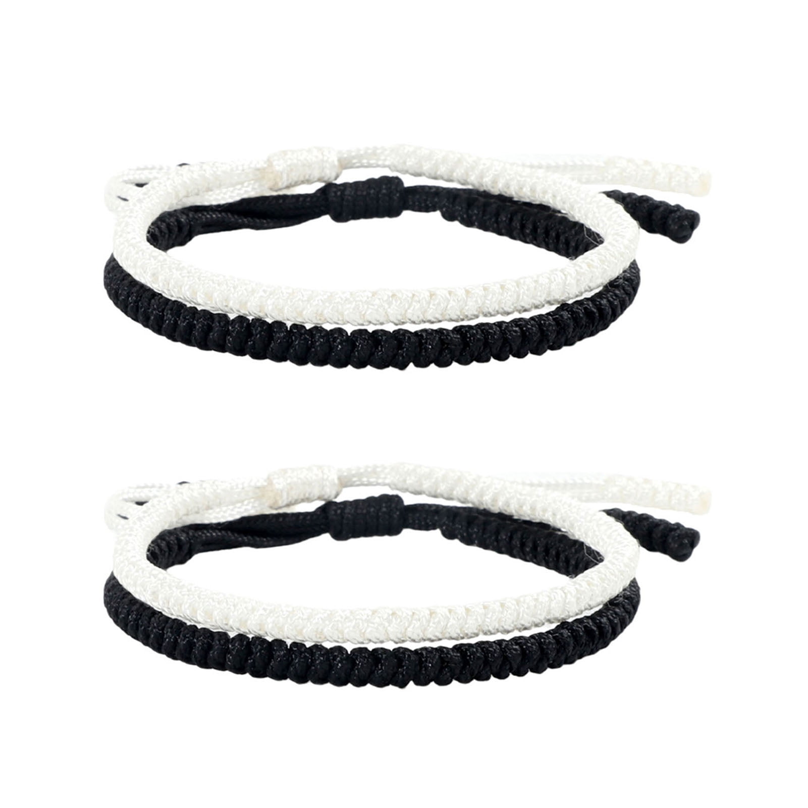 Lifetechs 2 Pcs Bracelets Hand-woven Braided Rope Adjustable Woven ...