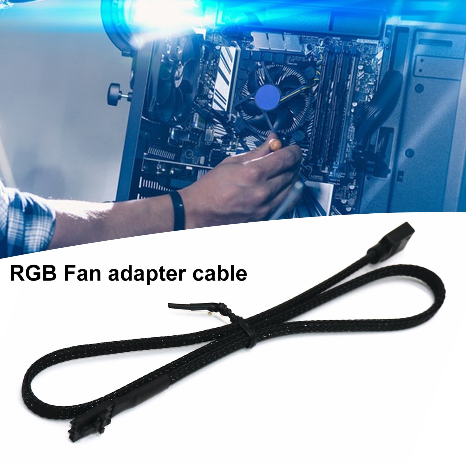 Lifetechs 25CM ARGB Controller Adapter Cable QL LL120 ICUE RGB LED Fan ...