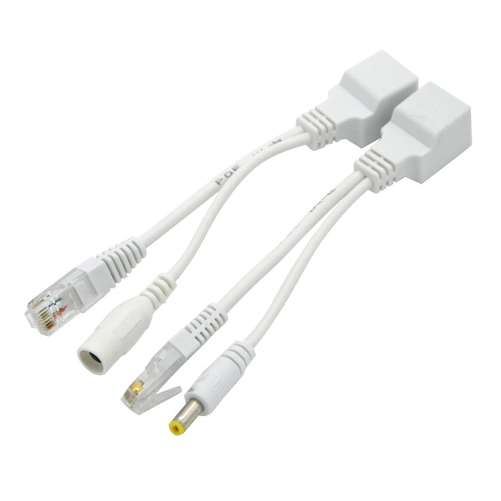Lifetechs 2Pcs POE Adapter Plug and Play 12V PVC Power Over Ethernet ...