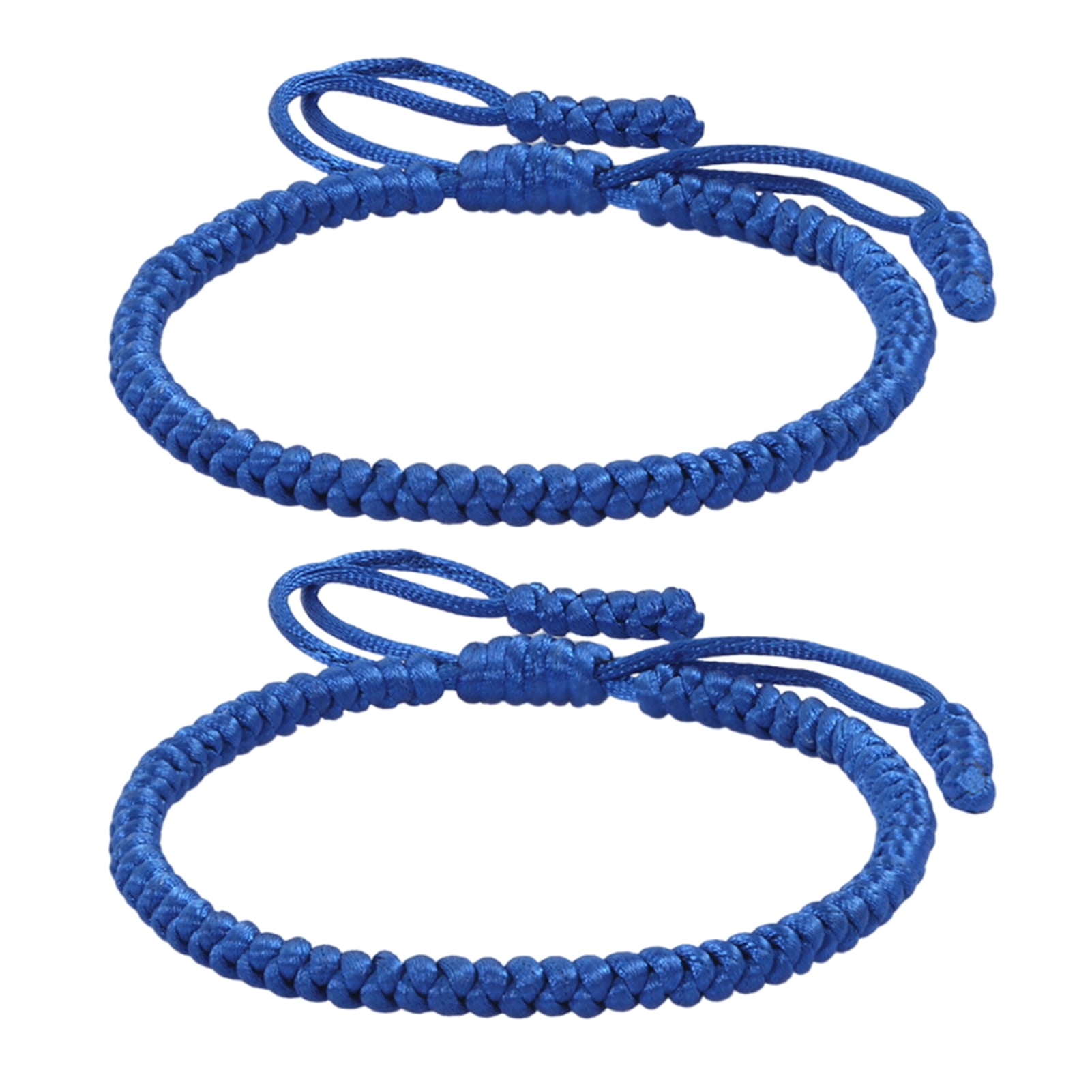 Lifetechs Blue Woven Bracelets Adjustable Size Handmade Meaningful ...