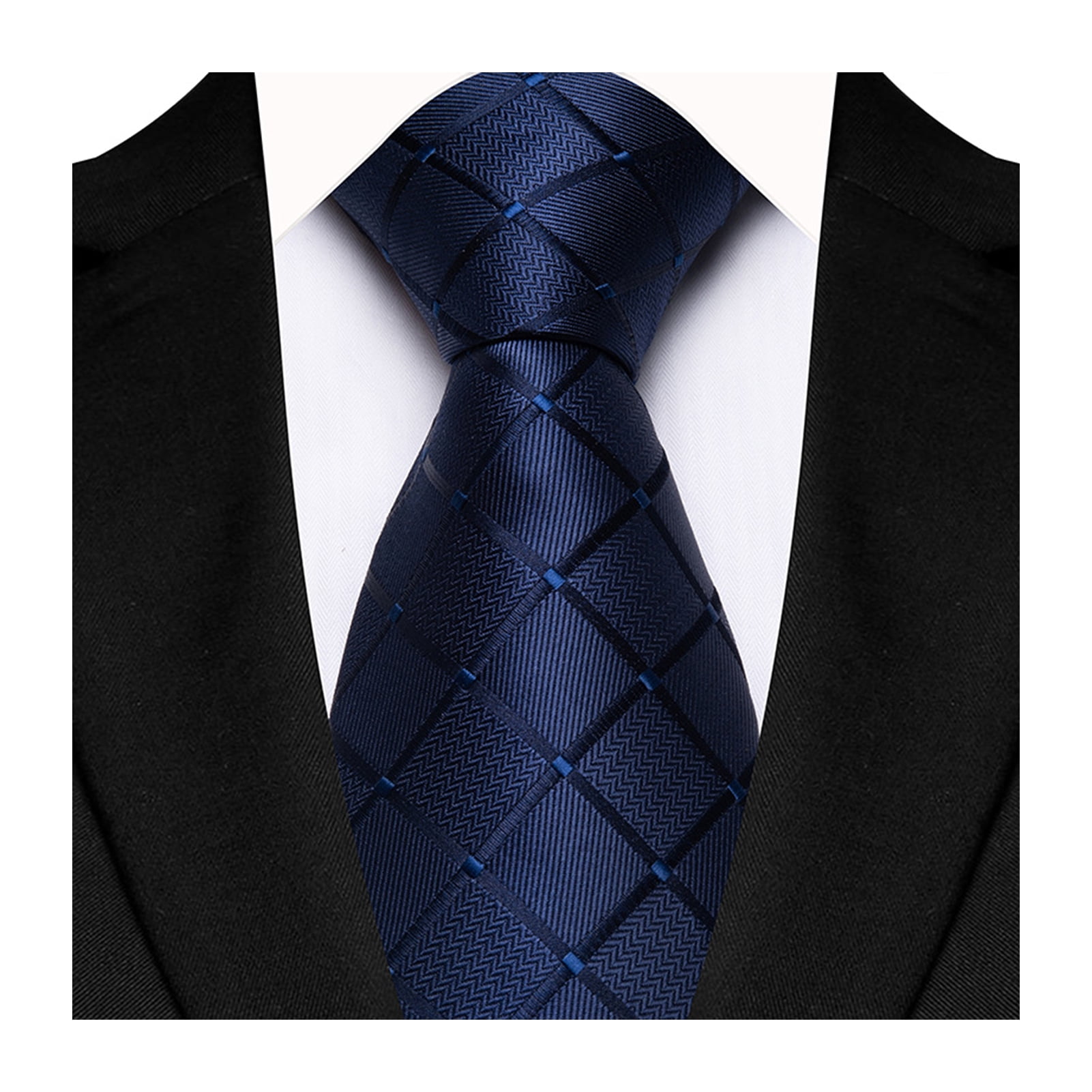 Lifetechs Business Tie Square Geometric Design Smooth Satin Formal Tie ...