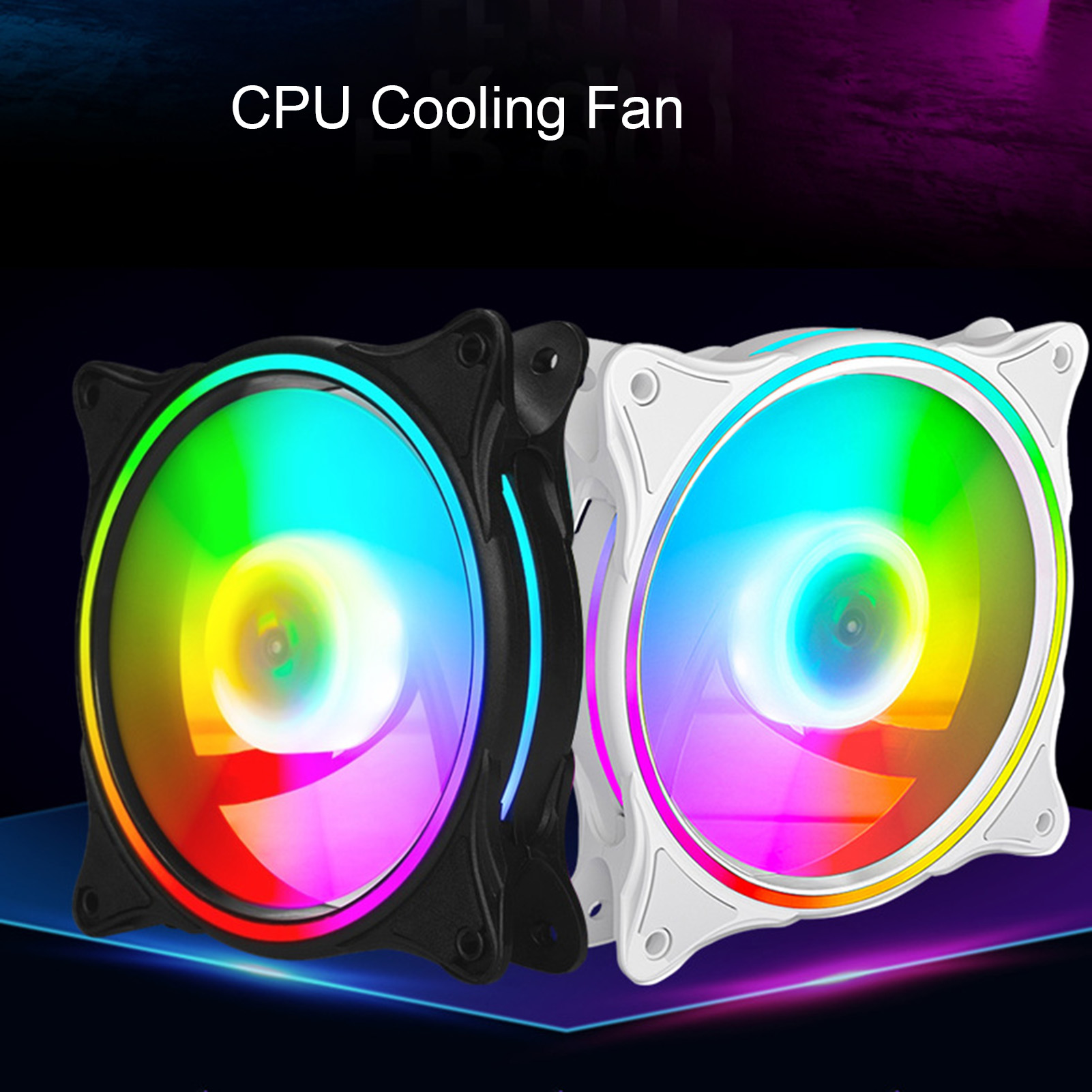 Lifetechs CPU Cooling Fan Mute Cool Light Effects High Speed Large Air ...