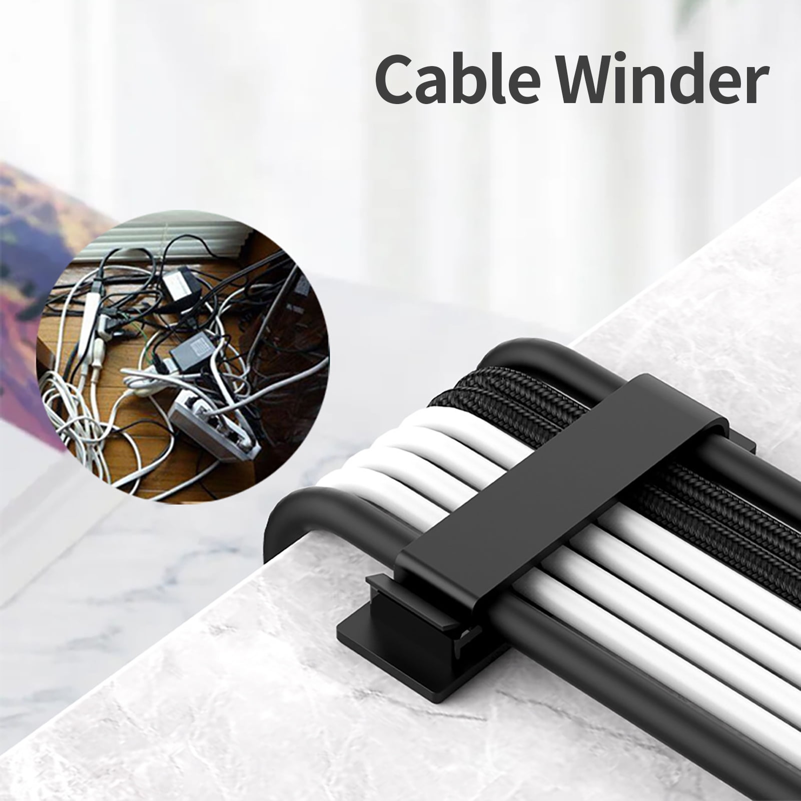 Lifetechs Cable Winder Strong Adhesiveness Anti-winding Self-Adhesive ...