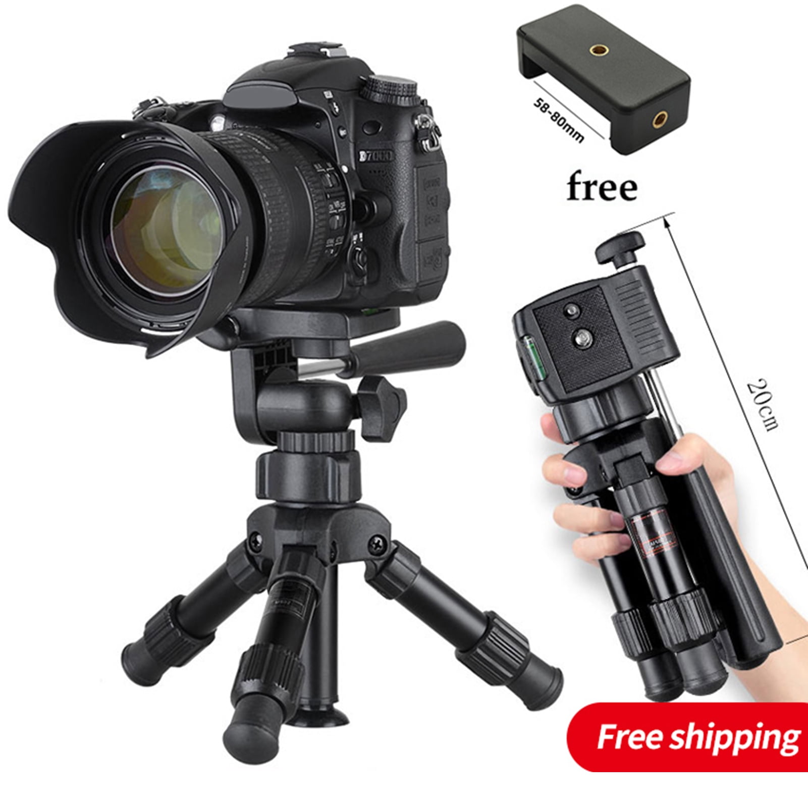 Lifetechs Camera Tripod 360 Degree Adjustable Foldable DSLR Camera ...