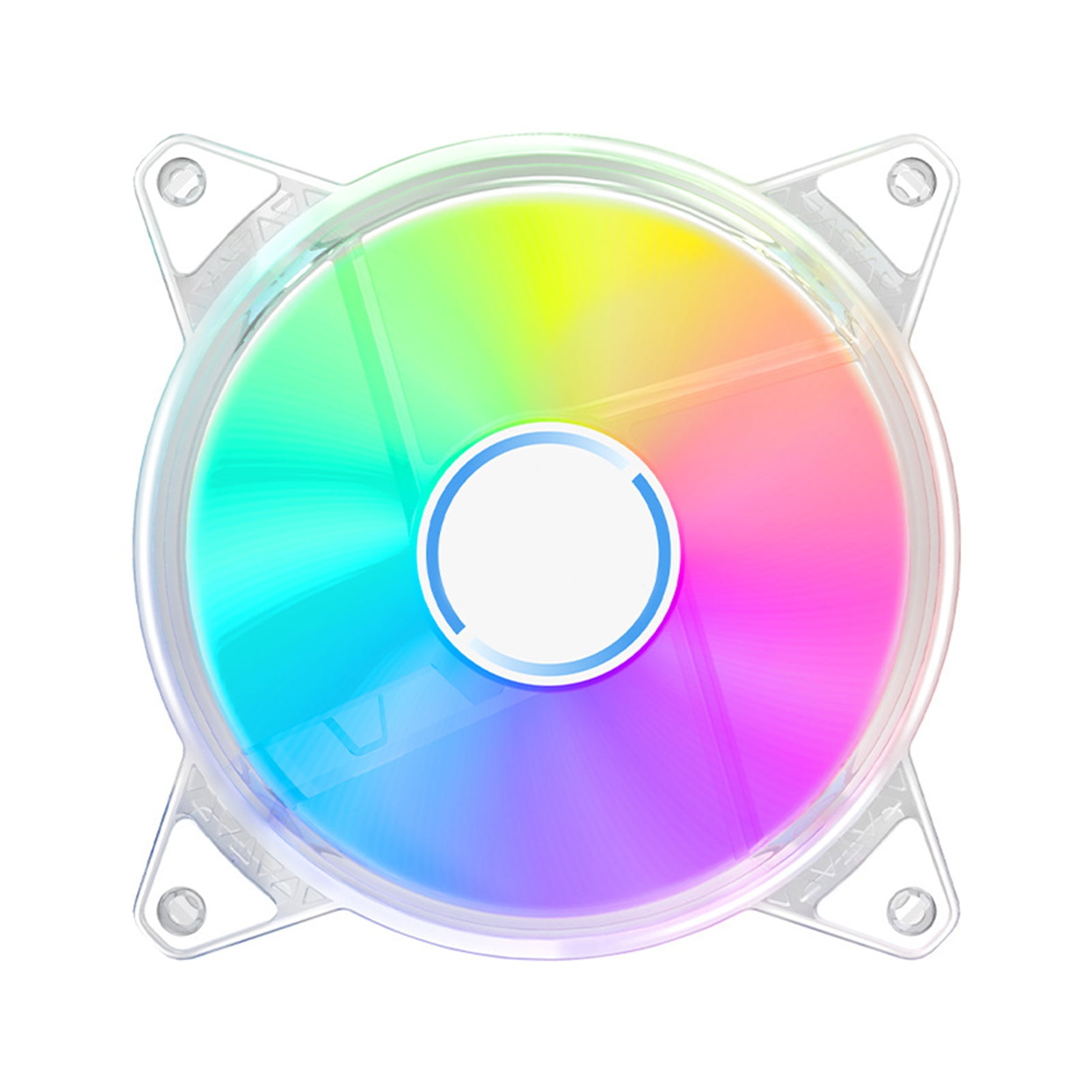 Lifetechs Case Cooling Fan Transparent RGB PWM 4Pin 1200RPM Low Noise ...