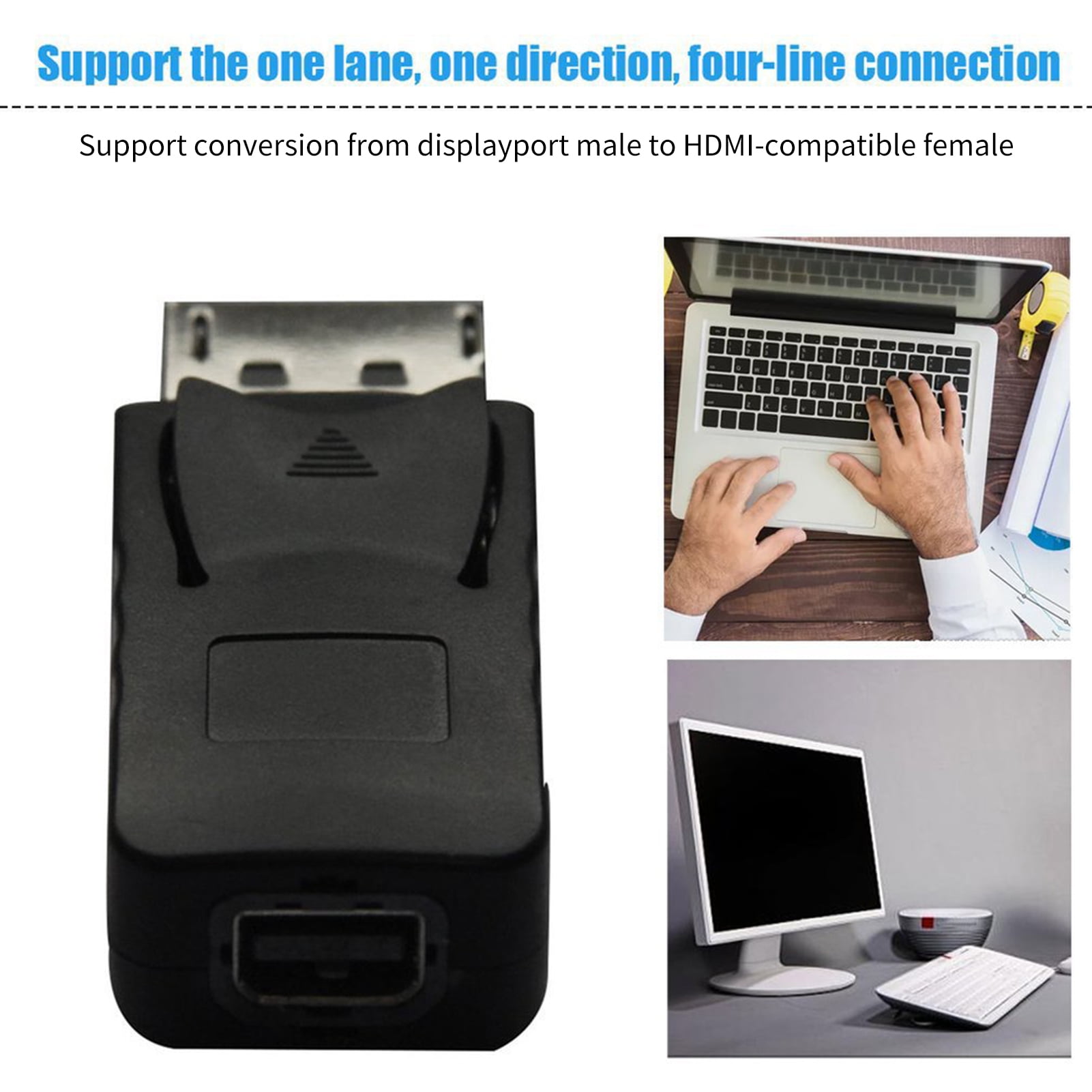 Lifetechs DP to Mini DP Converter Lossless Plug and Play Universal High ...