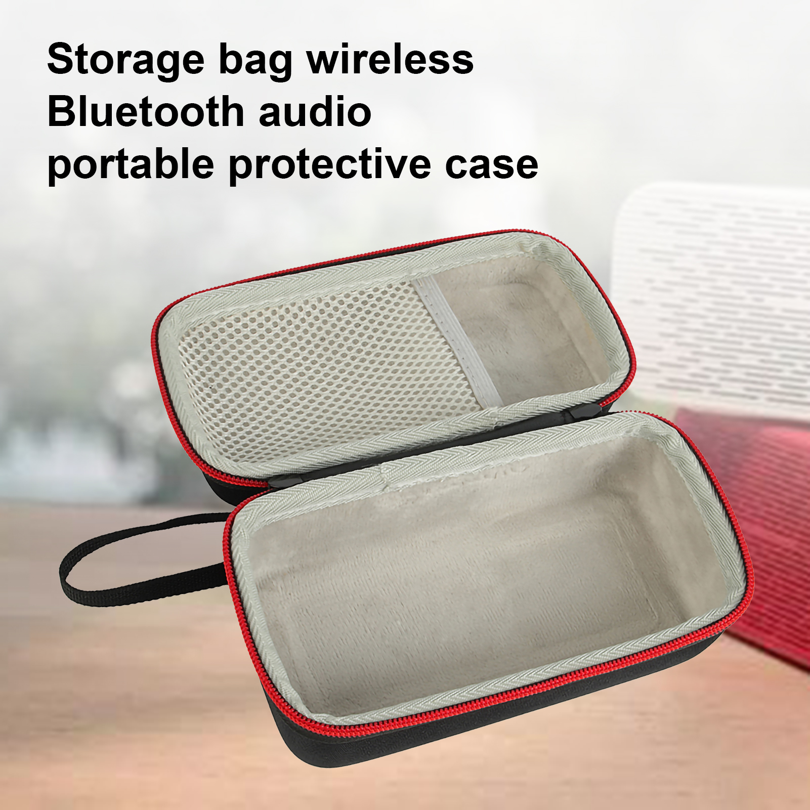 Lifetechs Double Zipper Shockproof Carrying Case Bluetooth-compatible ...