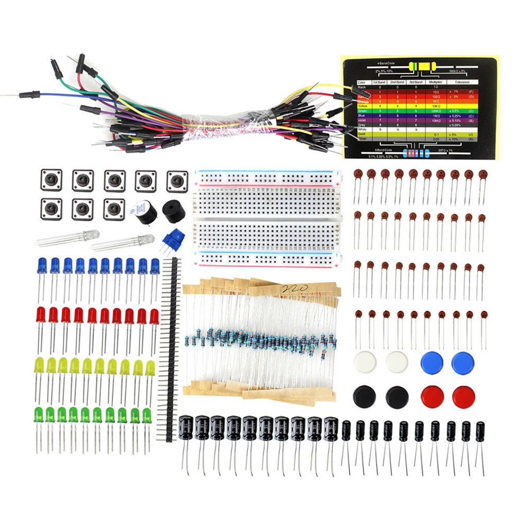 Lifetechs Electronic Component Starter Kit Capacitor Breadboard LED ...