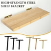 Homoyoyo Wall Mounted Bracket for Shelf Wood Beige 1Set - Walmart.com