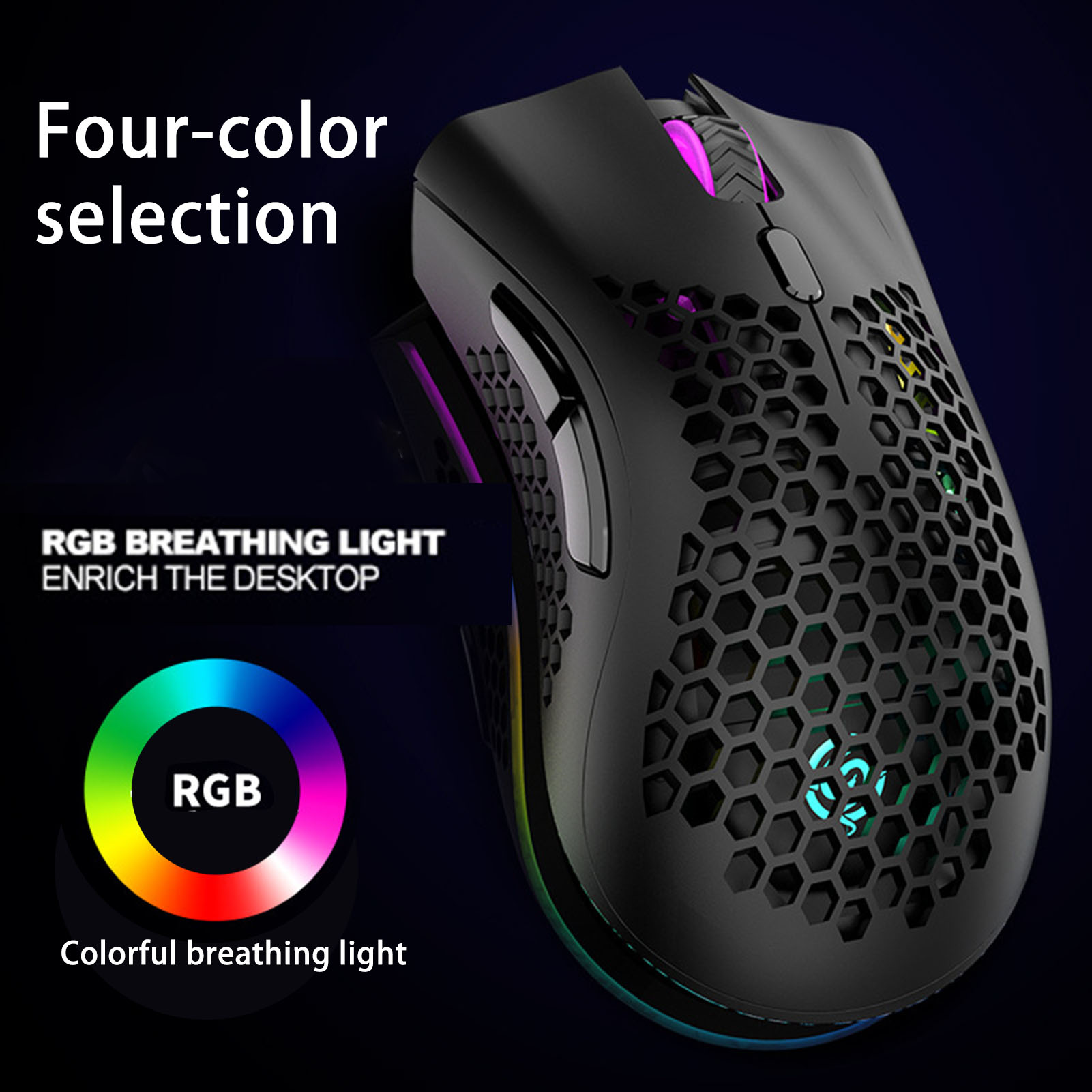 Lifetechs Laptop Mouse RGB Cordless Lightweight Ergonomic Hollow ...