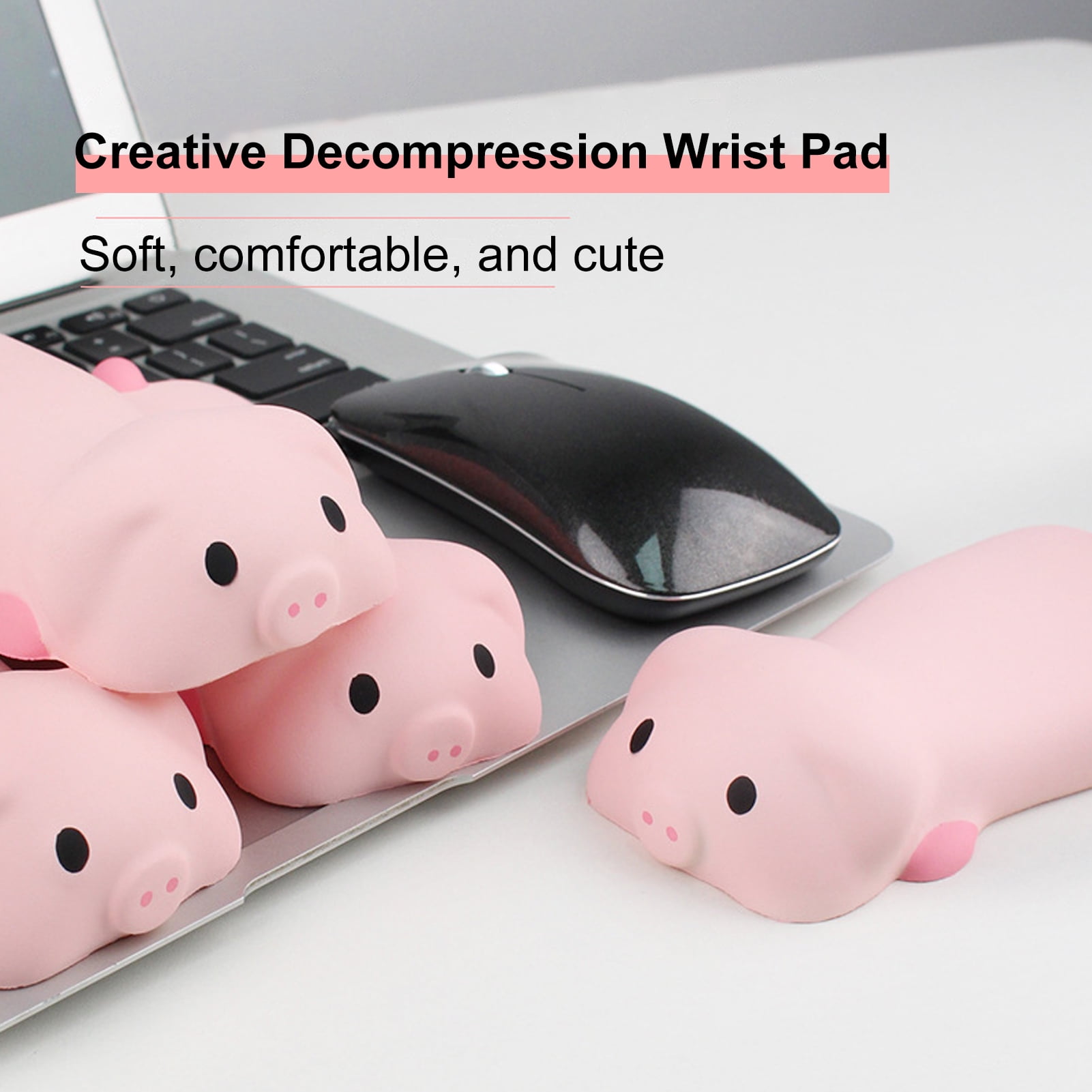 Lifetechs Mouse Wrist Rest Cartoon Pig Soft Foam Memory Cotton Hand ...