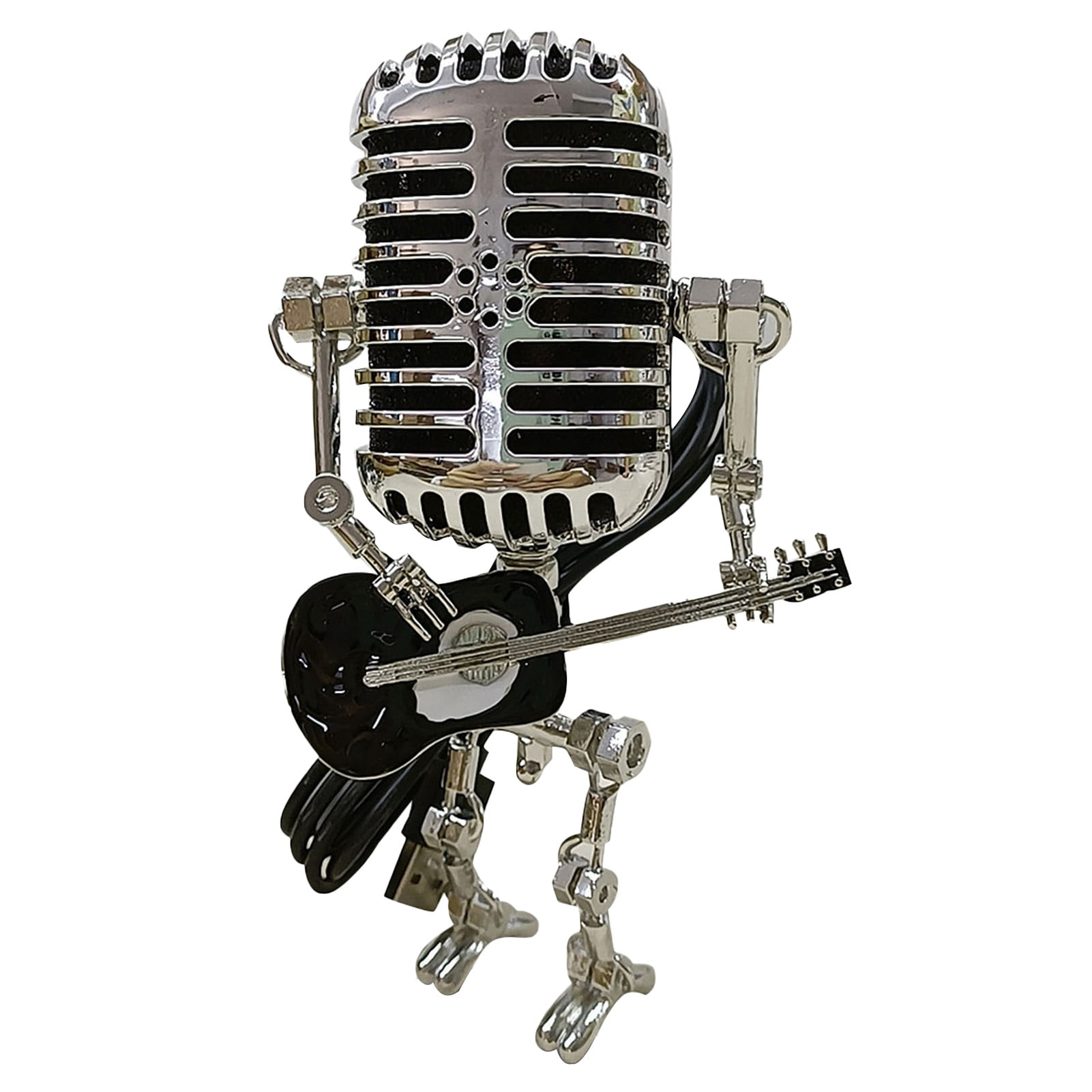 Lifetechs Robot Lamp Retro Microphone Head Iron Guitar Playing Robot ...