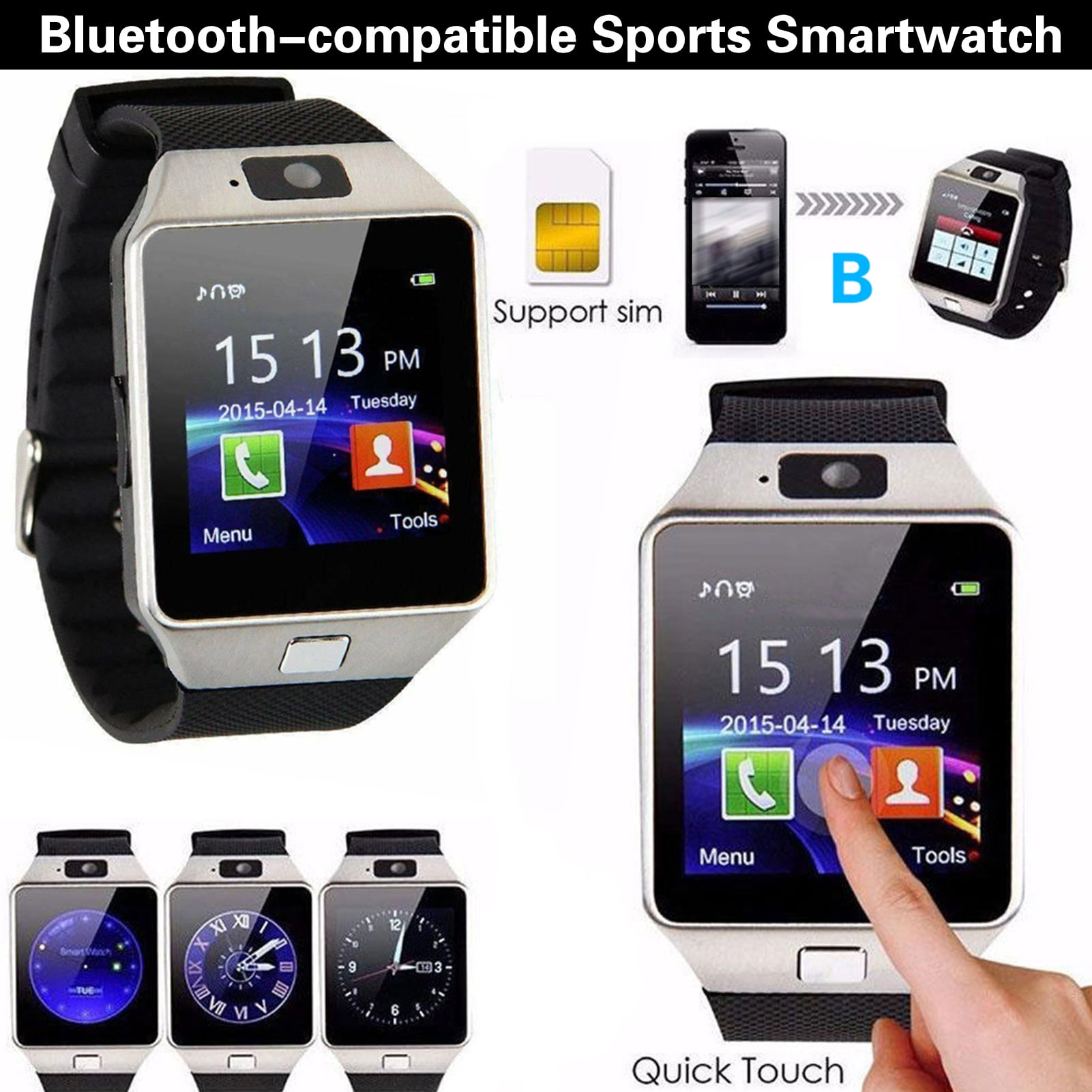 Lifetechs Smart Smartwatch Large Screen Touch Control User-friendly ...