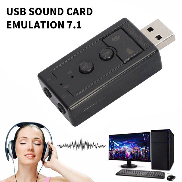 Lifetechs Sound Card Professional MIC Recording Function Audio Transfer Plug Play Analog 7.1 ...