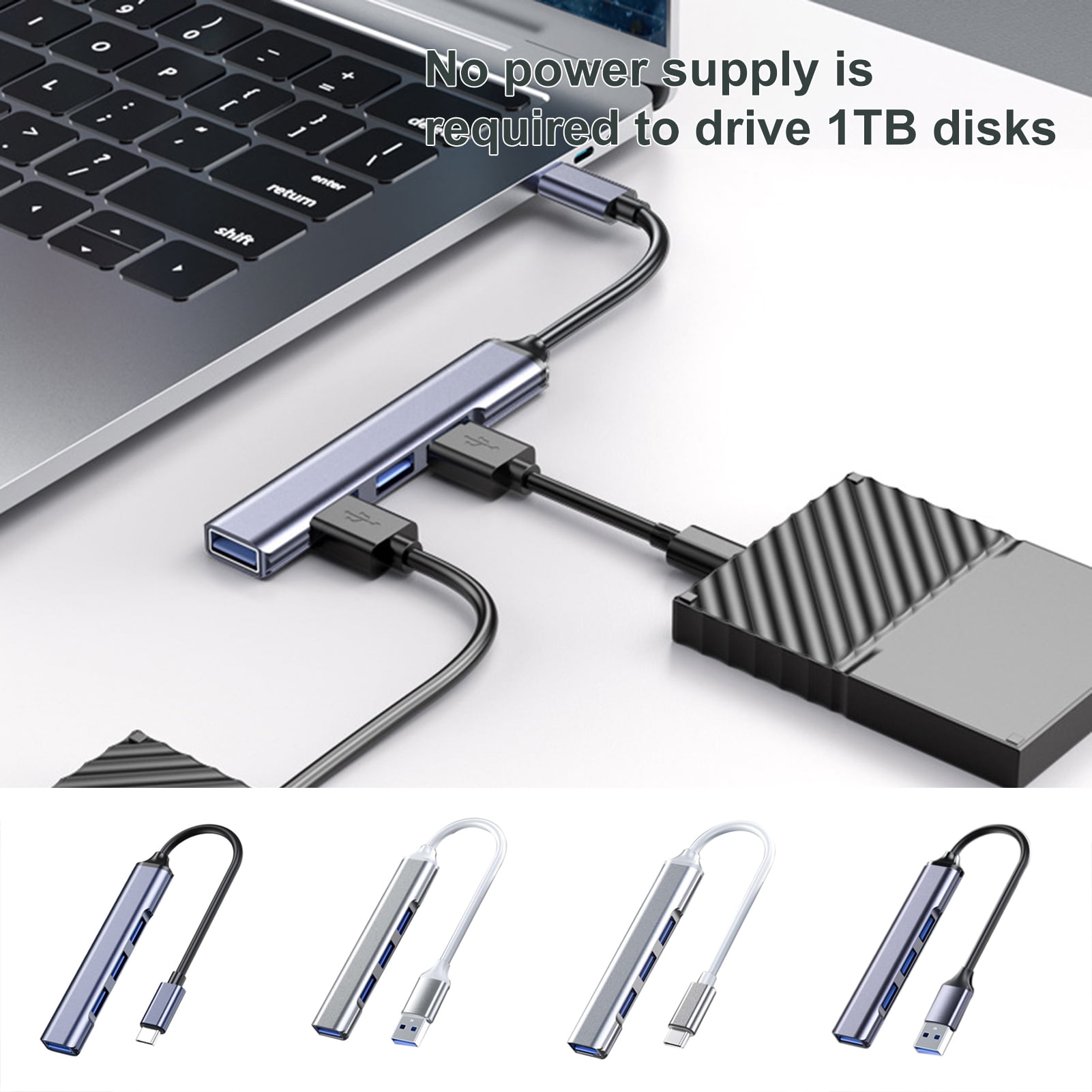 Lifetechs Splitter Hub Stable Output Data Transfer Compact 4 in 1 USB C ...