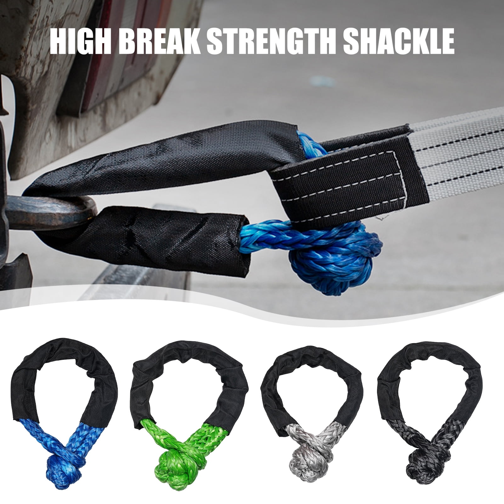 Lifetechs Synthetic Soft Shackle 56000 Lbs Breaking Strength 22" Length ...